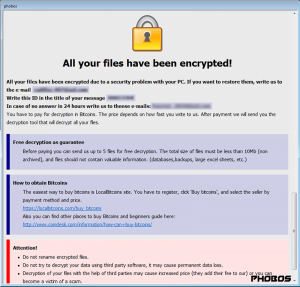 Phobos ransomware decryptor and files recovery [Oct 2019] - Soft2Secure ...